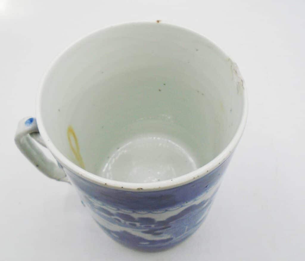Chinese Canton Qianlong Blue White Tankard Mug 18th Century