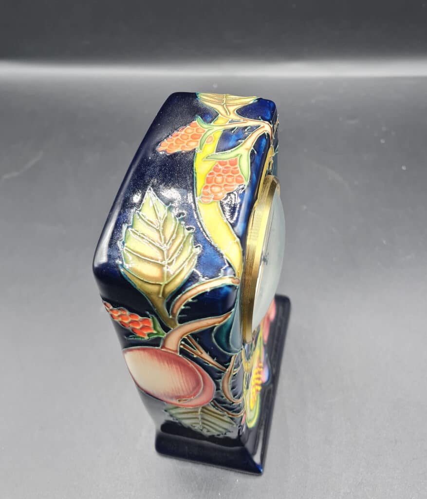 Moorcroft Clock In Queens Choice Design By Emma Bossons